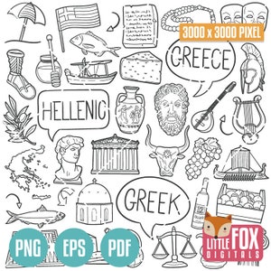 EUROPE Bundle. European Doodle Icons. Bundle Clip Art Doodle. Set ...