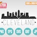 SVG CLEVELAND Stamps. Svg Cut File Ohio. Svg Skyline Cleveland ...