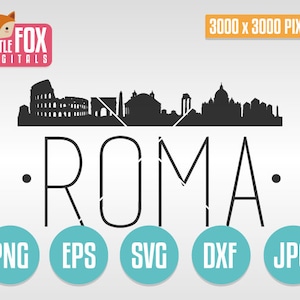 SVG ROME Skyline. Italy Svg Cut File Roma. Svg Skyline Rome. Silhouette ...