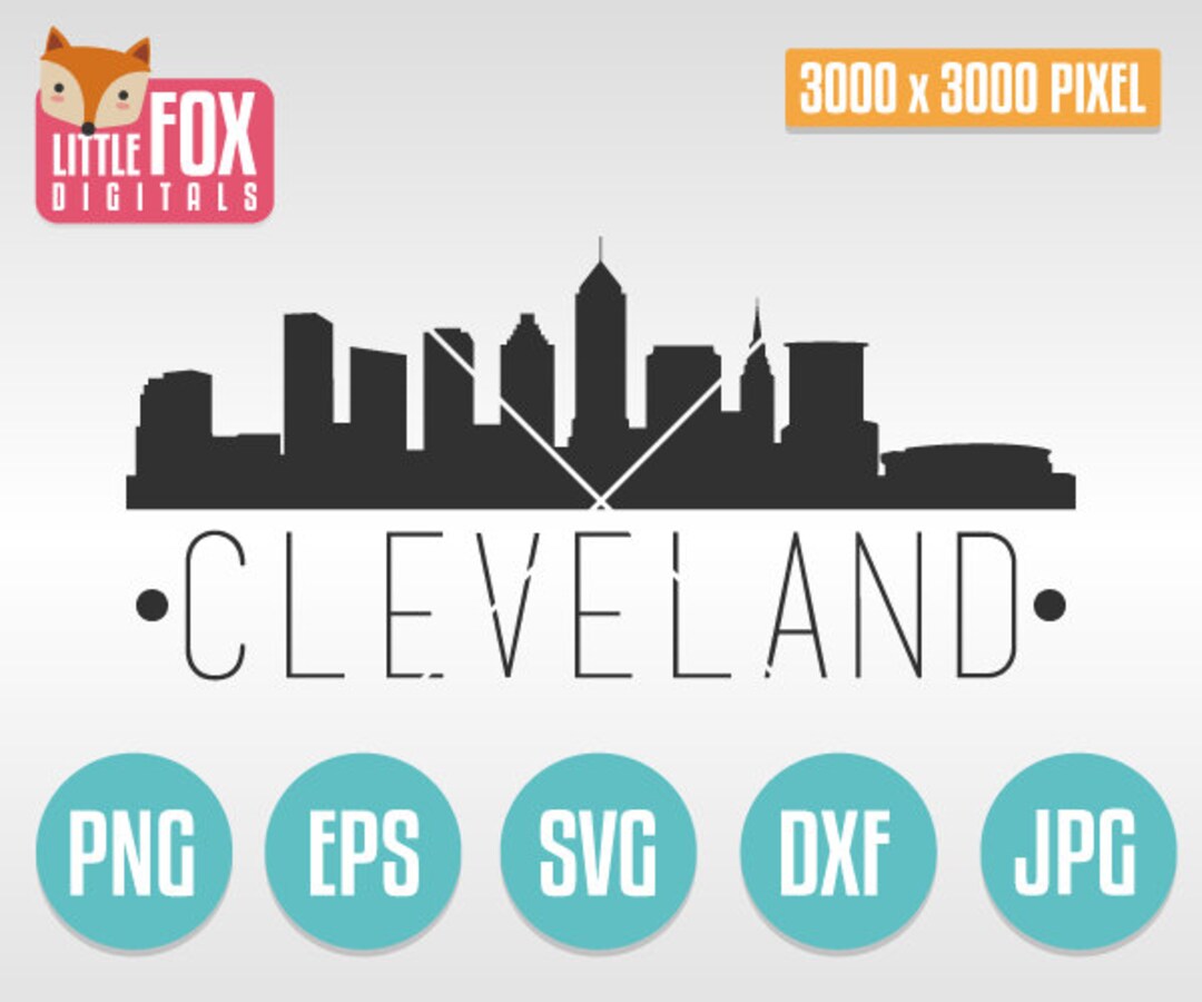 SVG SKYLINE CLEVELAND. Ohio Usa. Cut File Skyline City Cut Design ...