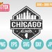 SVG CHICAGO Stamps. Svg Cut File Chicago. Svg Skyline Chicago ...