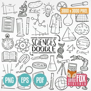 SCHOOL Bundle. Back to School Doodle Icons. Bundle Clip Art Doodle. Set ...