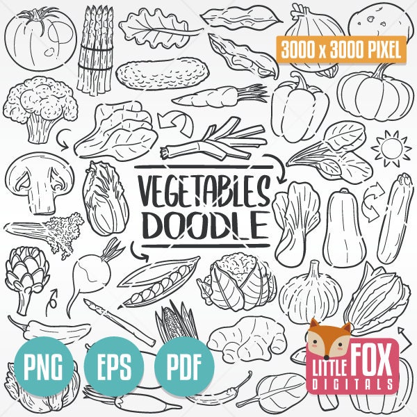 Vegetable Clipart - Etsy