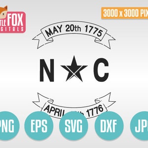NORTH CAROLINA Flag Patriotic, Svg Usa Flag. NC Silhouette Clipart, Cut ...