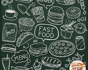 Chalkboard Food Art - Etsy