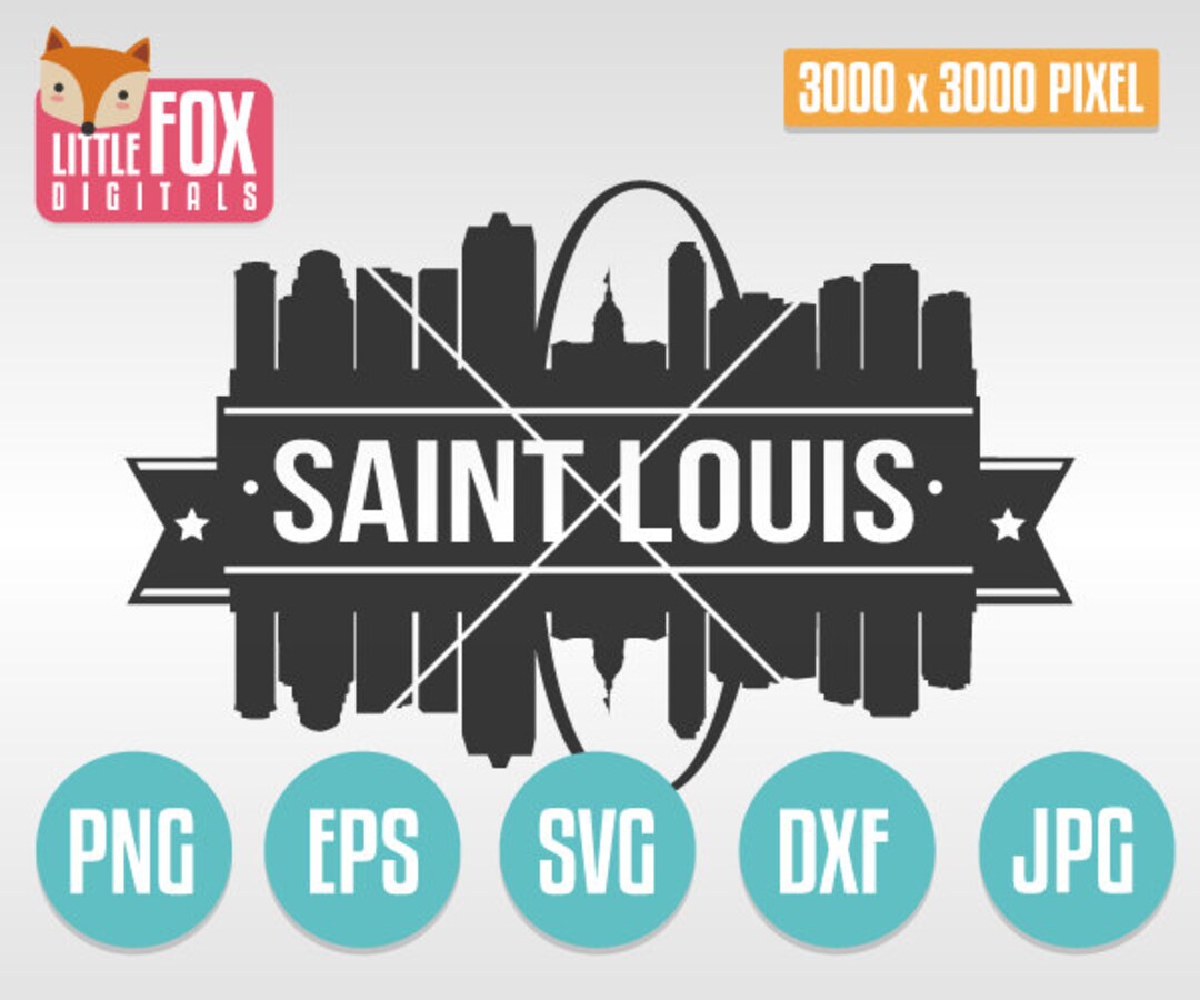 SVG VECTOR Saint LOUIS Missouri Usa. Cut File Skyline Saint Louis ...