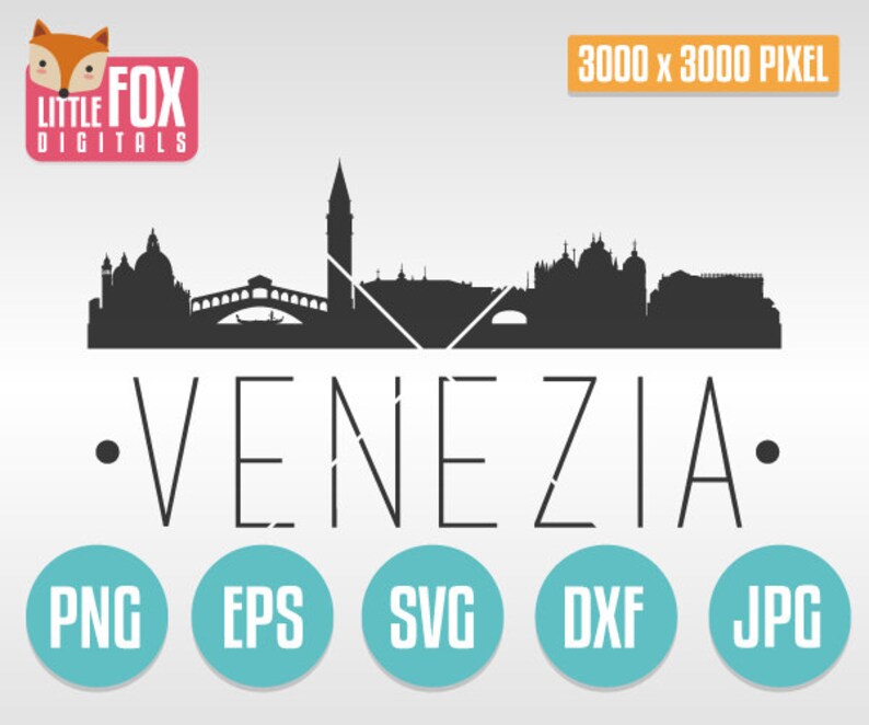 SVG Skyline VENICE Italy. Venice Italy. Venice Cut File - Etsy