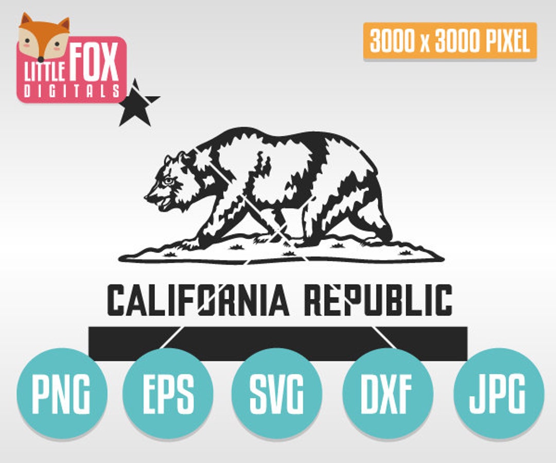 CALIFORNIA Flag Patriotic, SVG USA Flag. Californian Silhouette Clipart ...