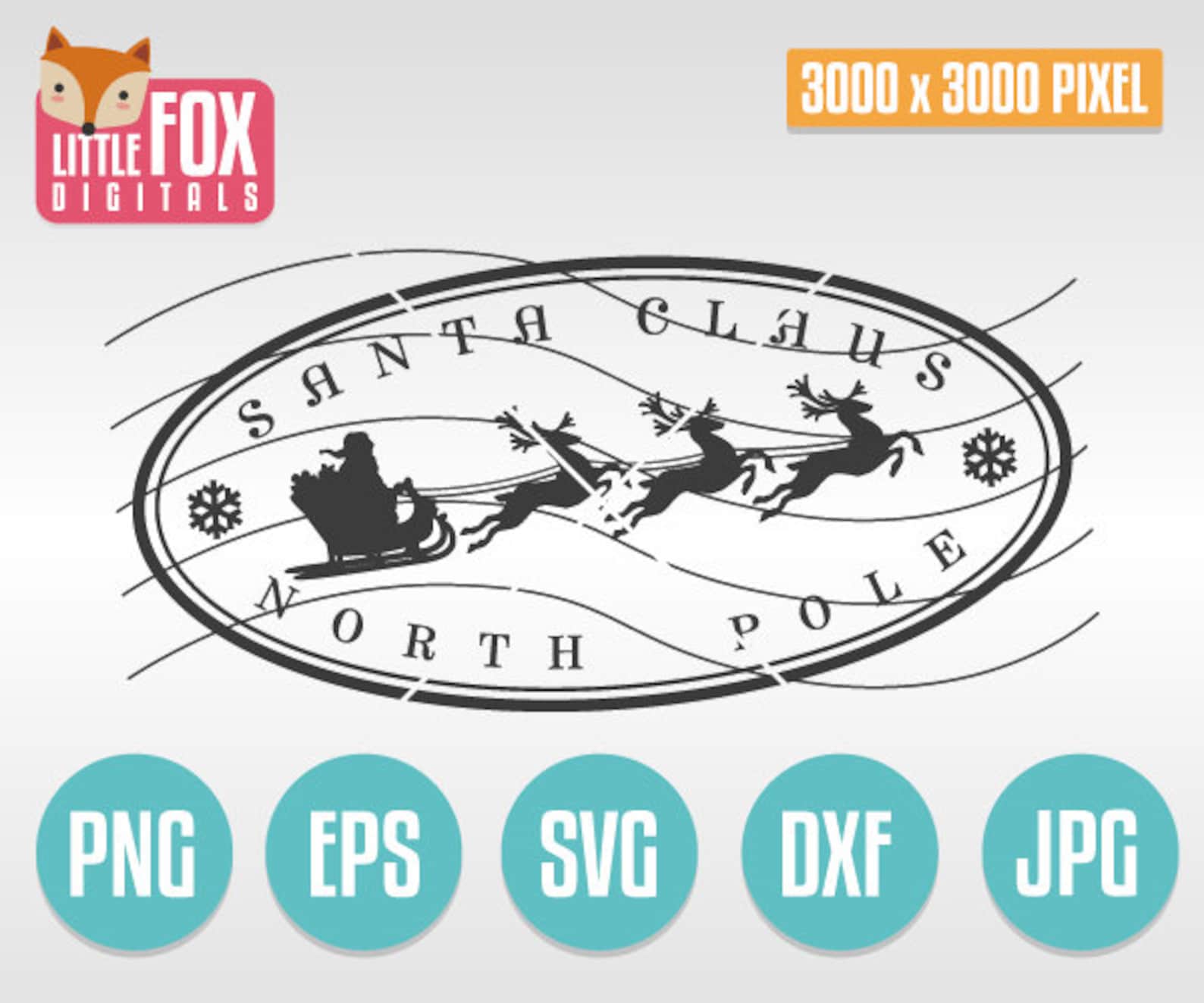 SVG Santa Claus Postmark. Santa Claus Stamp Christmas. | Etsy