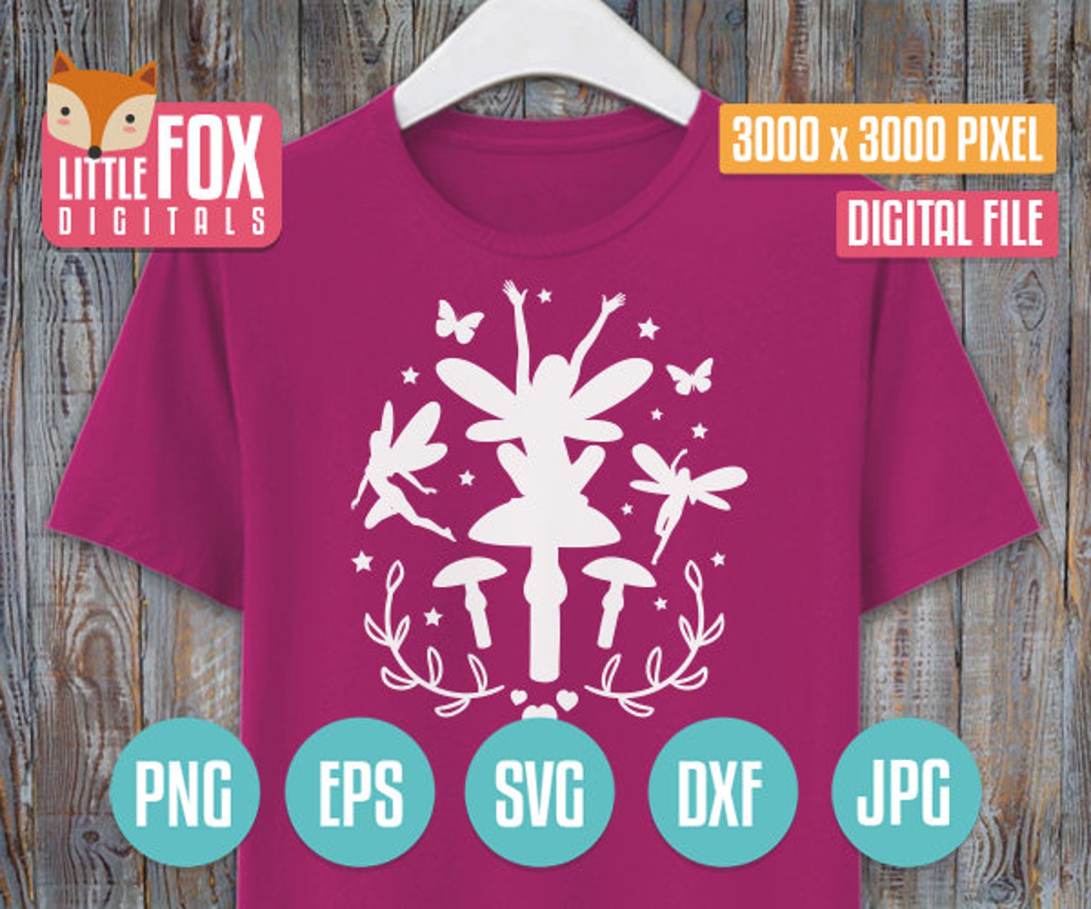 FAIRY Scene Cuttable Design Svg. Butterfly Silhouette Cameo. | Etsy