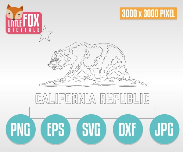 CALIFORNIA Flag Patriotic SVG USA Flag. Californian - Etsy