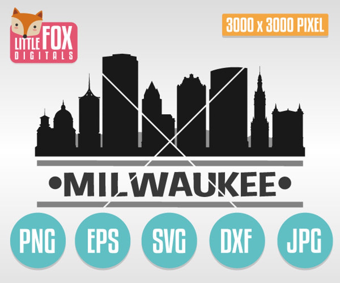 SVG SKYLINE MILWAUKEE. Wisconsin Usa. Milwaukee Cut File - Etsy