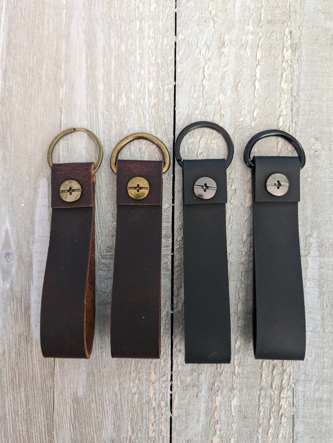 Leather Belt Loop/traditional Keychain - D/key Ring - Etsy