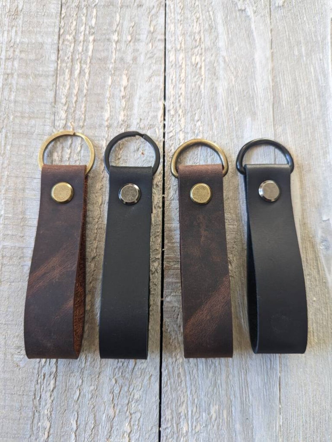 Leather Belt Loop/traditional Keychain D/key Ring - Etsy