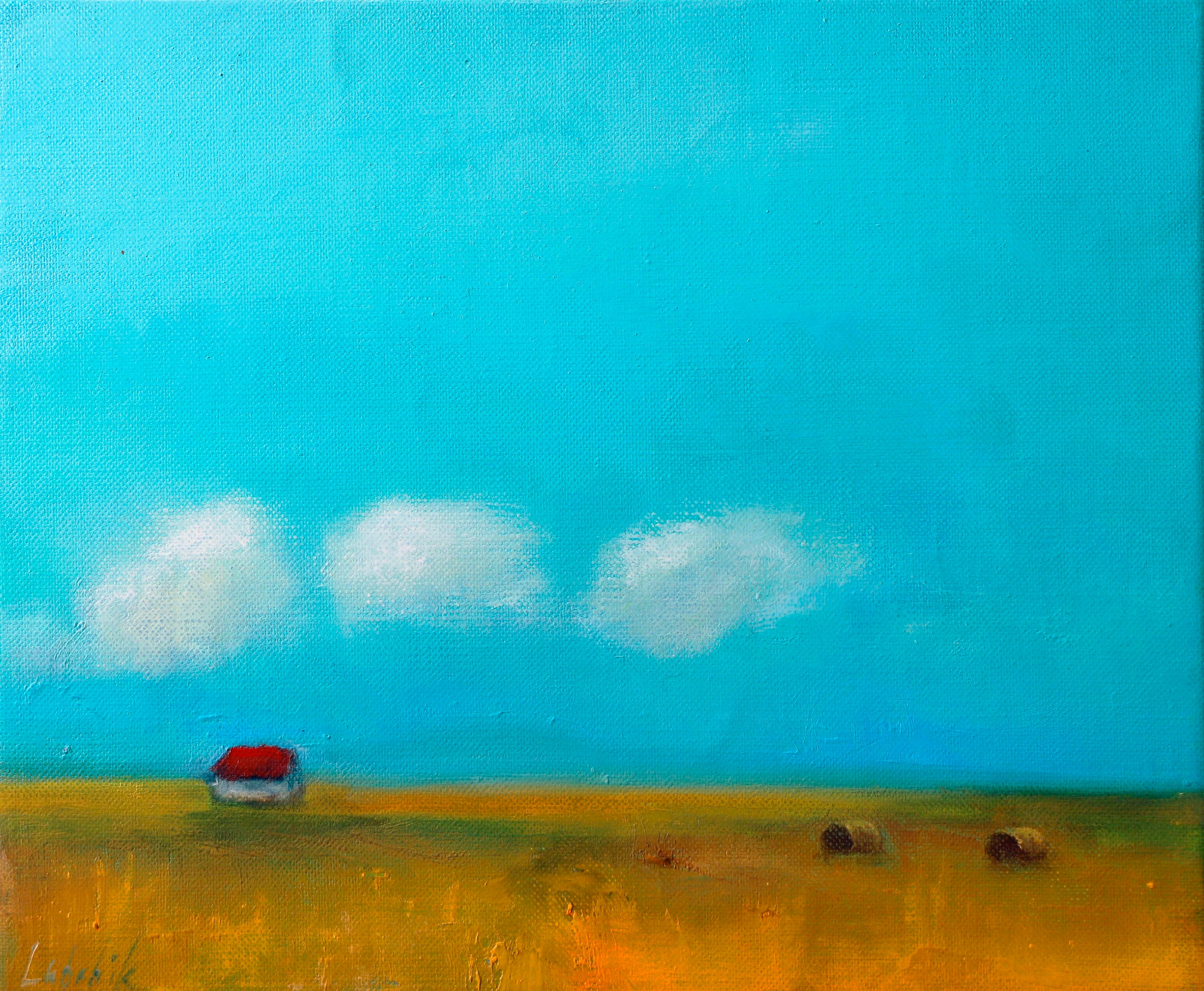Cloud landscape tiny oil painting Original mini art works Art ...