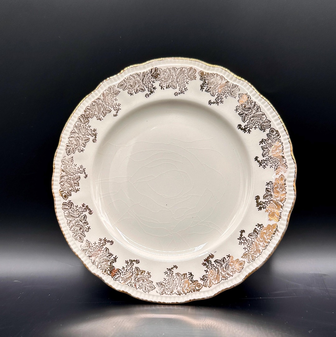 Rare Vintage British Empire Ware "marigold" Plates – Set of 3 – 22K ...