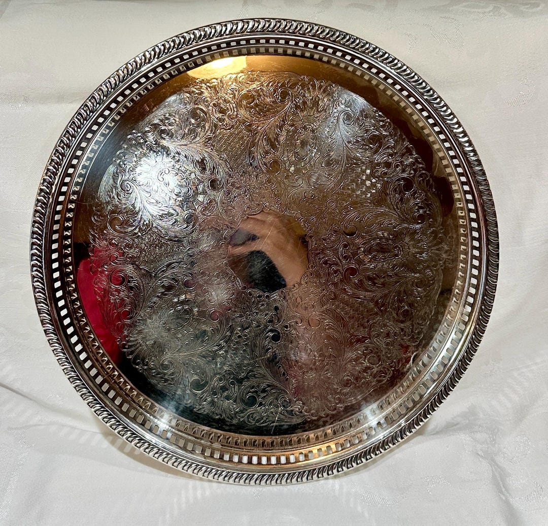 Viking Plate Silver-plated Footed Tray | Canada | 30 Cm Round - Etsy