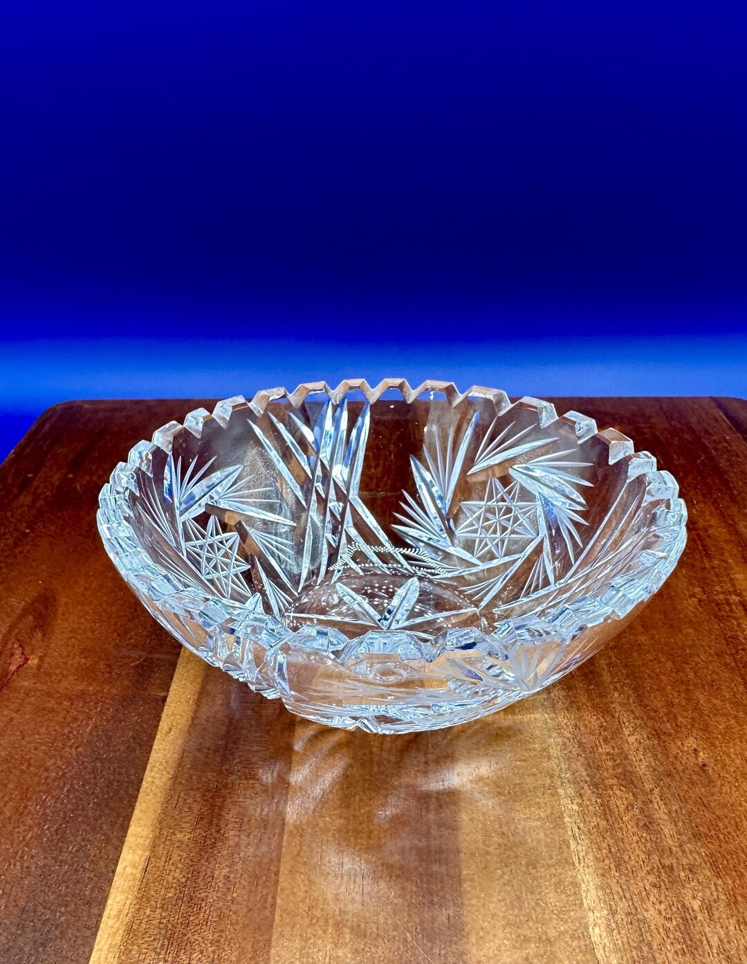 Antique ABP Cut Crystal Bowl: Spinning Pinwheels Pattern, American ...