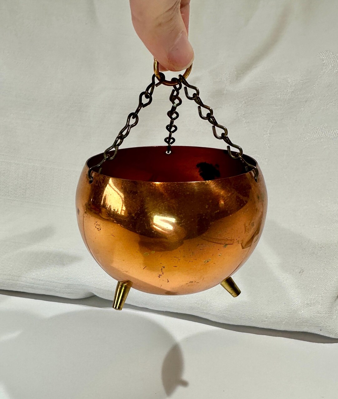 Vintage Copper Guild Hanging Cauldron Planter Mid Century 1950s - Etsy
