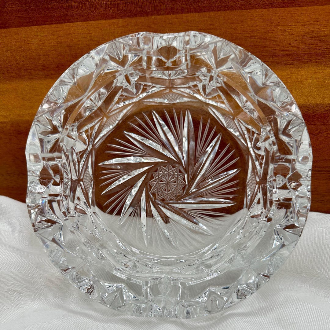 Vintage Bohemian Cut Crystal Ashtray – Mid-century Barware - Etsy