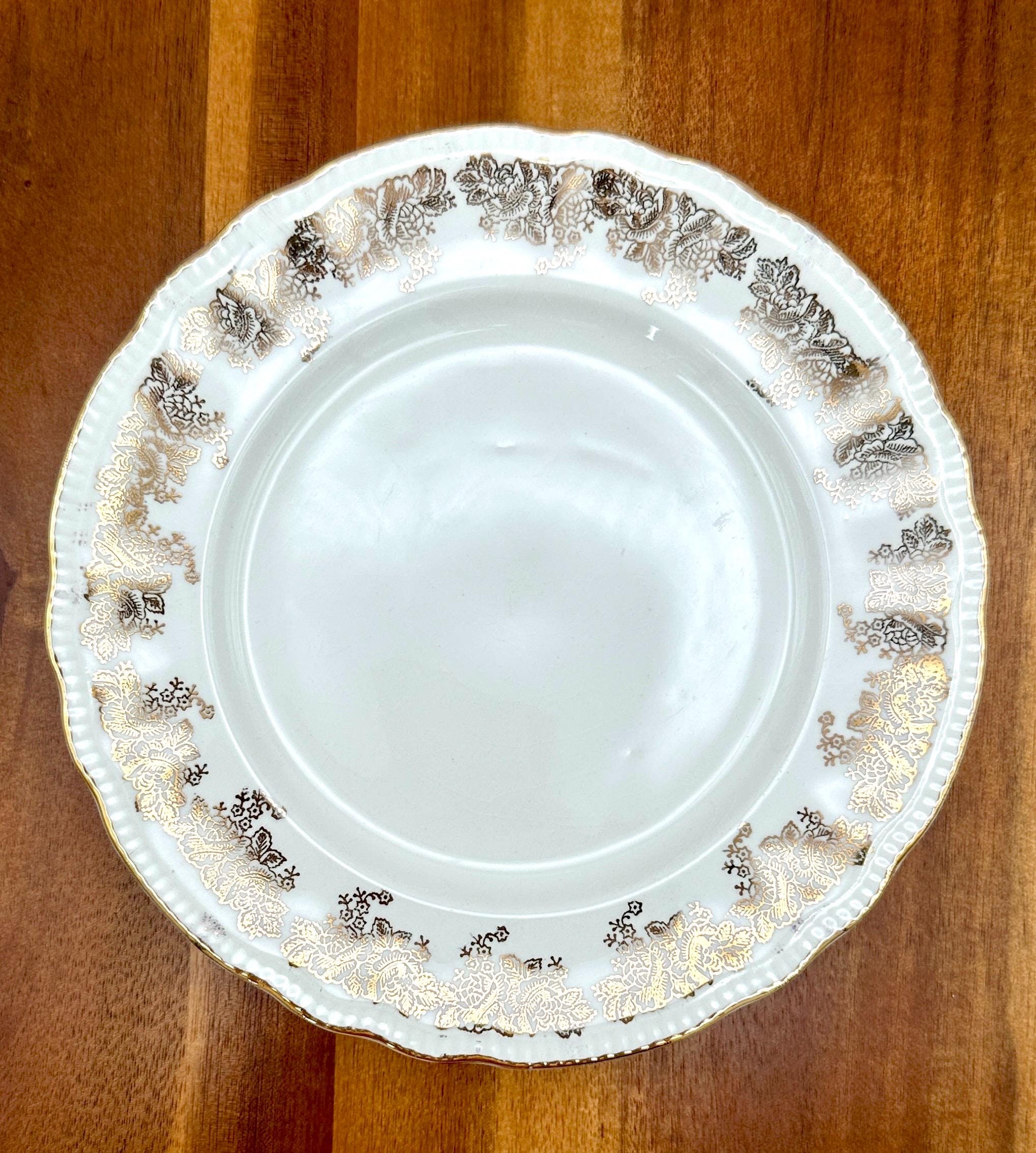 Rare Vintage British Empire Ware "marigold" Plates – Set of 3 – 22K ...