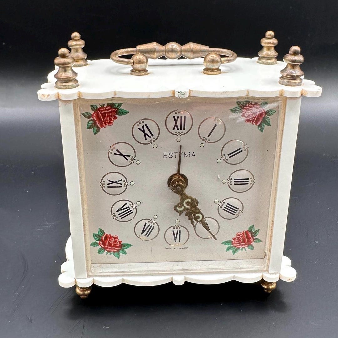 Vintage Jerger Estima Alarm Clock – 1960s German Wind-up Clock With ...