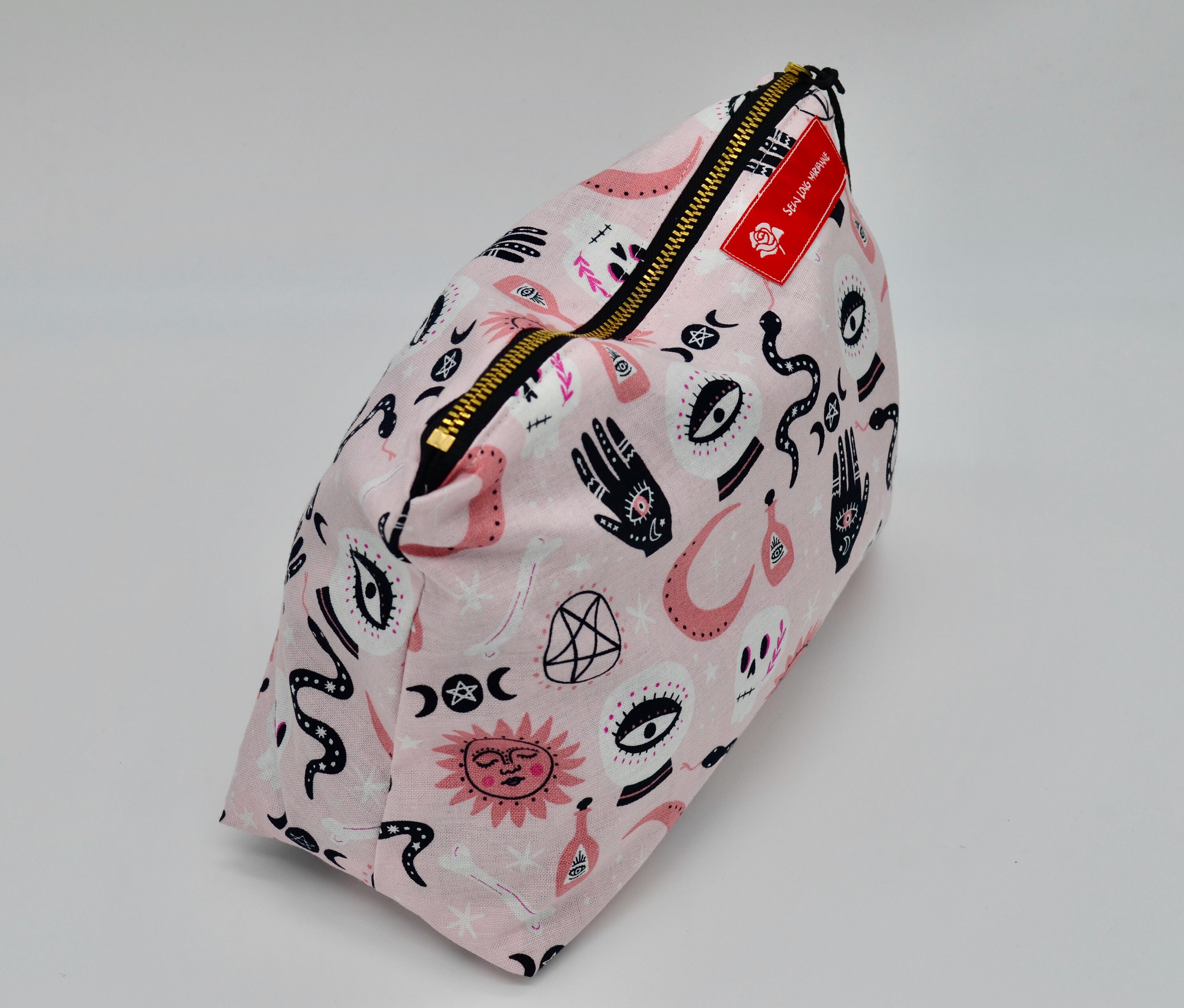 Pink Occult Goth Witchy Summer Zipper Pouch Large Size - Etsy