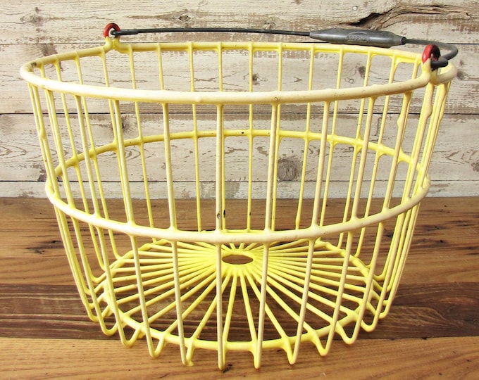 Vintage Apple Wire Basket Rustic Androck Washburn Company Egg Bin - Etsy