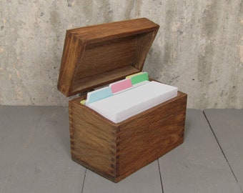 Wood Card Catalog Box - Etsy
