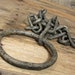 Vintage 35 Iron Chain With Loop Industrial Metal Ring on - Etsy