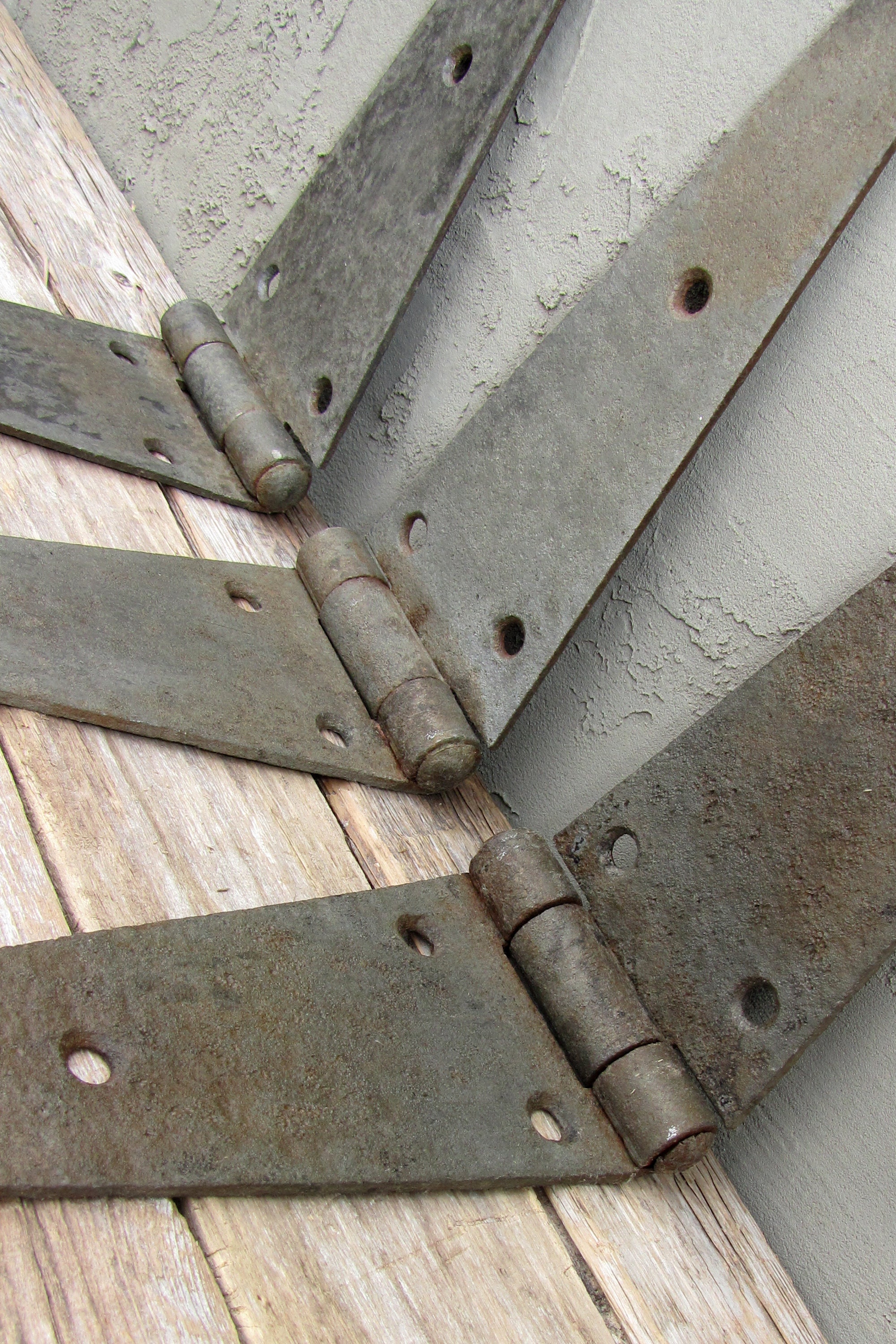 Vintage Large Set of 3 Industrial Rustic Metal Barn Door Strap | Etsy