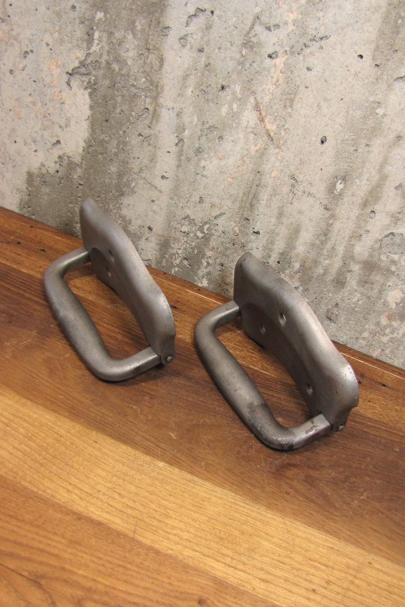 Vintage Steel Pair of Large Chest Handles 2 Industrial Pulls Hardware ...