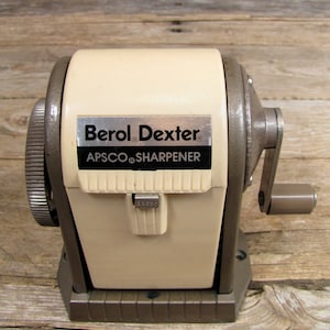 Vintage Pencil Sharpener Retro Berol Dexter Apsco Manual Office Library Desk Table Top Mount ...