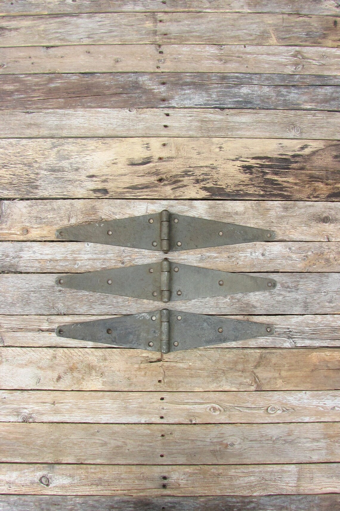 Vintage Large Set of 3 Industrial Rustic Metal Barn Door Strap | Etsy