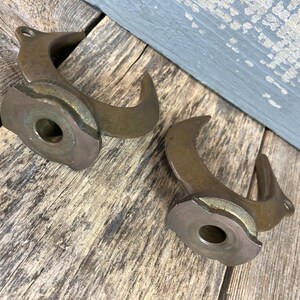 Vintage Pair of Cast Brass Swivel Mount Oar Locks Set of 2 Oarlocks ...