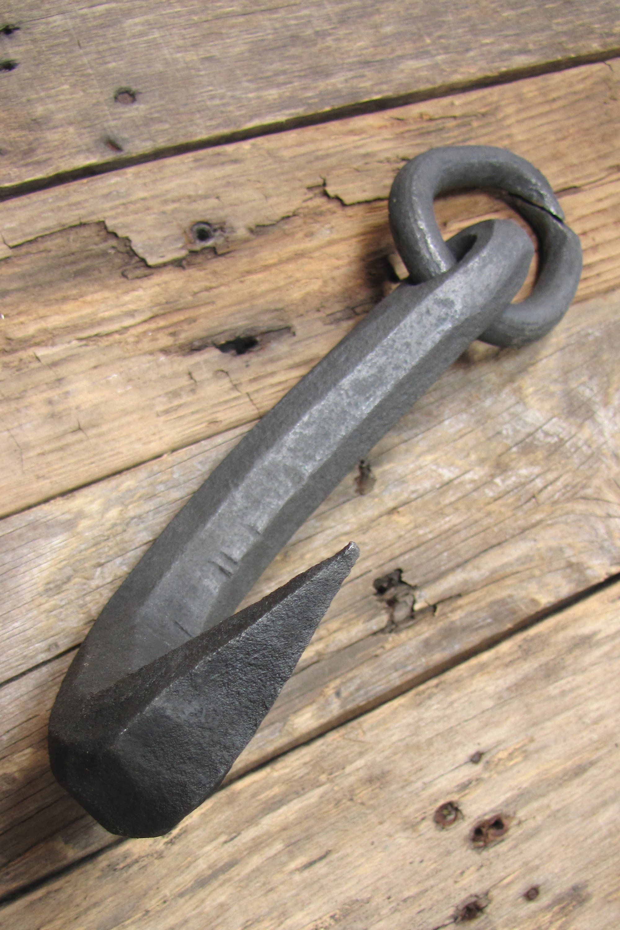 Vintage Hand Forged Iron Large Farm Butcher Hook with Loop | Etsy
