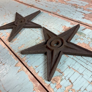 Vintage Pair of Iron Masonry Stars Antique Set of 2 Rustic Farm Decor ...