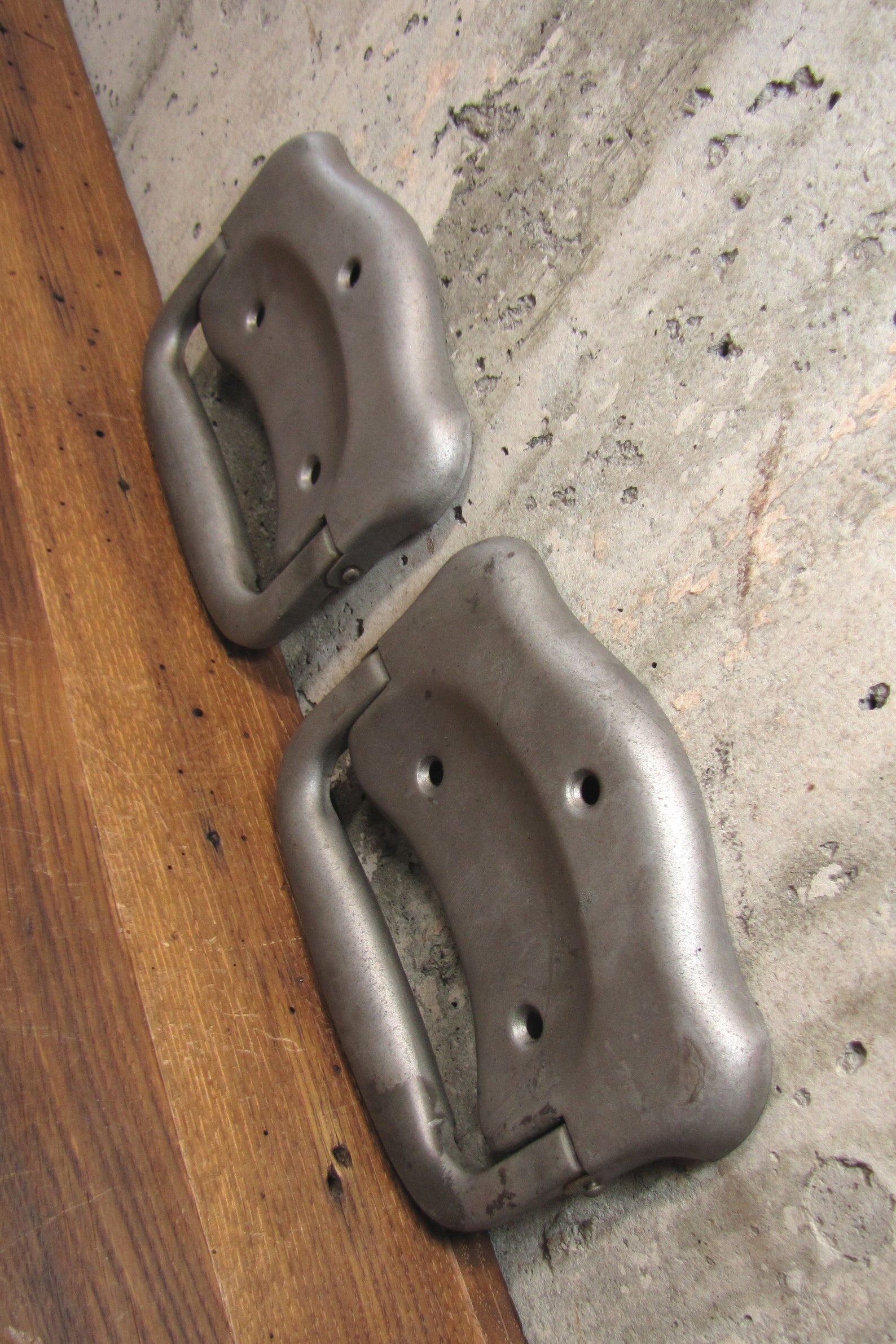 Vintage Steel Pair of Large Chest Handles 2 Industrial Pulls Hardware ...