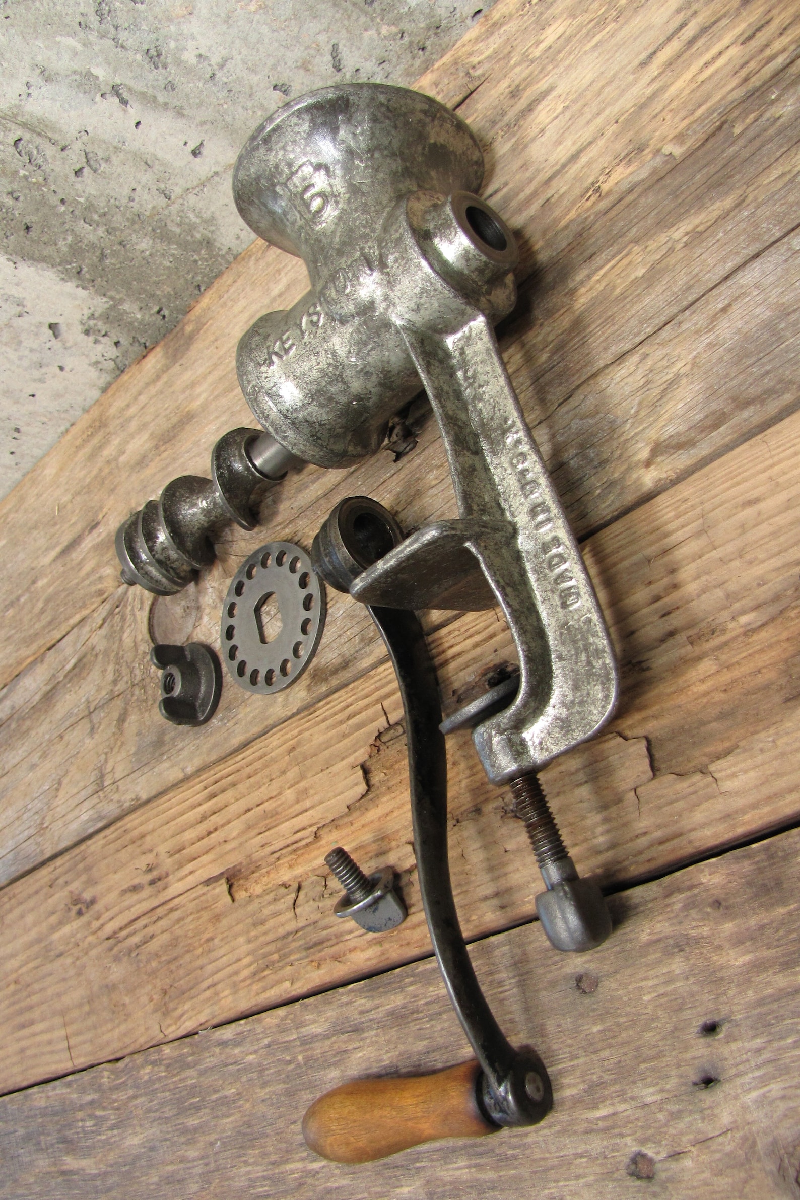 Antique Keystone No. 5 Cast Iron Clamp Meat Grinder C.I. Co. | Etsy