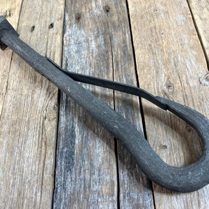 Vintage Hand Forged Iron Barn Hook With Spring Closure - Etsy