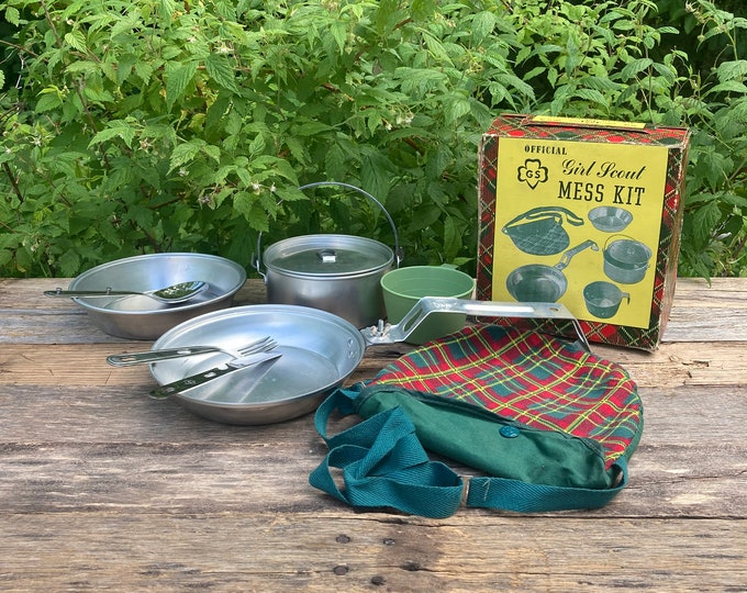 Vintage Girl Scout Mess Kit and Utensils 1960s Retro Official Camping ...