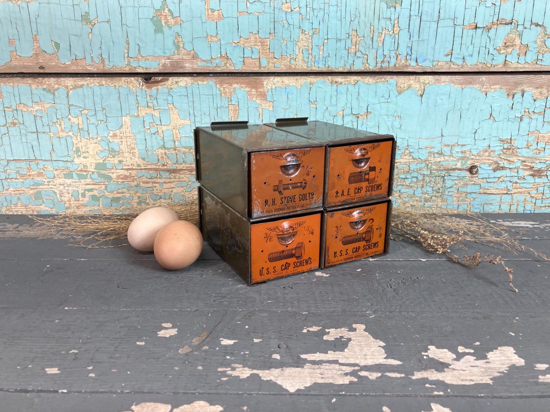 Vintage Metal Drawers 4 Dorman Products Inc. Table Top Organizer Add-a ...