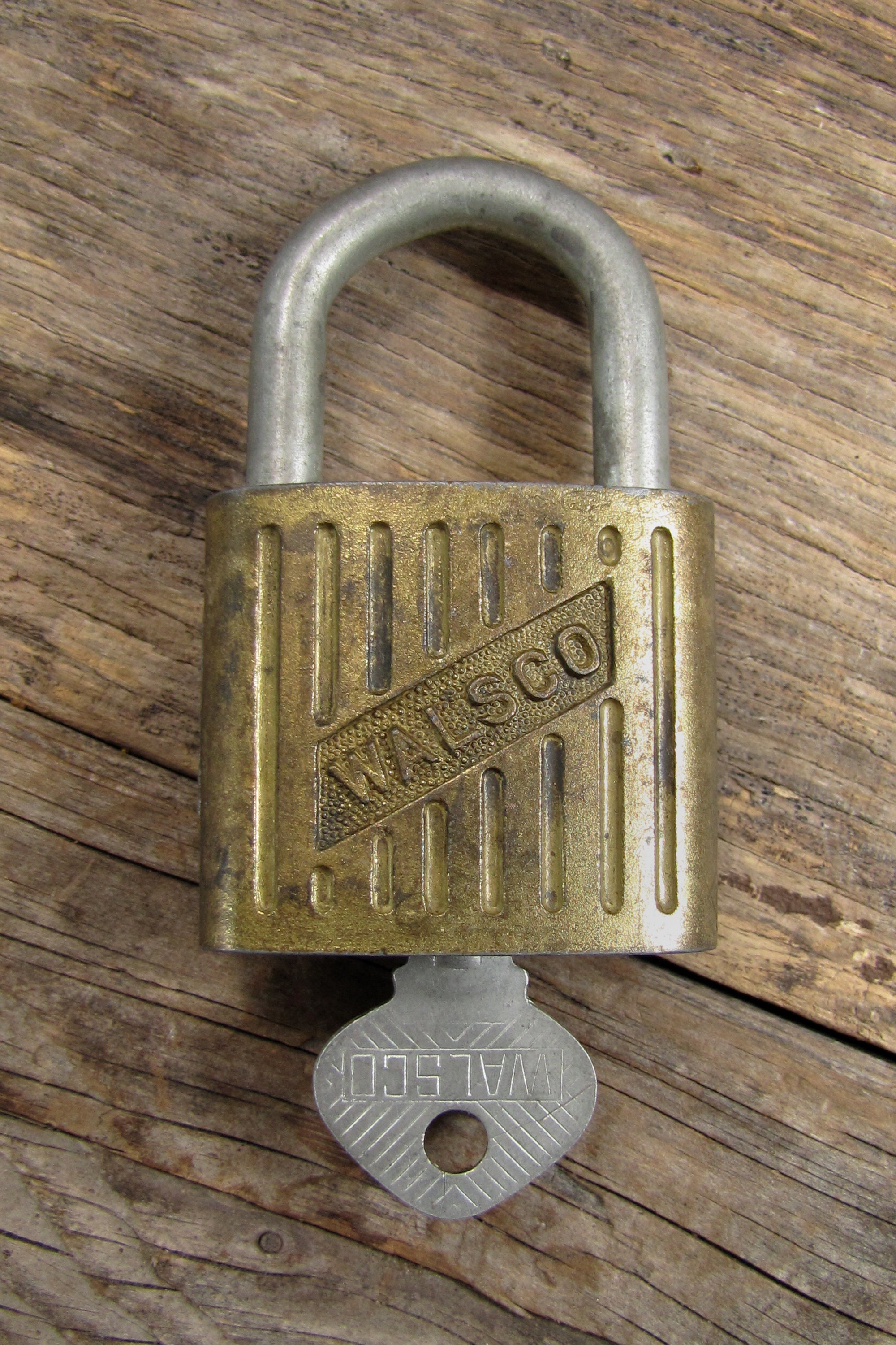 Vintage Walsco Padlock With Original Key Made in U.S.A. Trunk Locker ...
