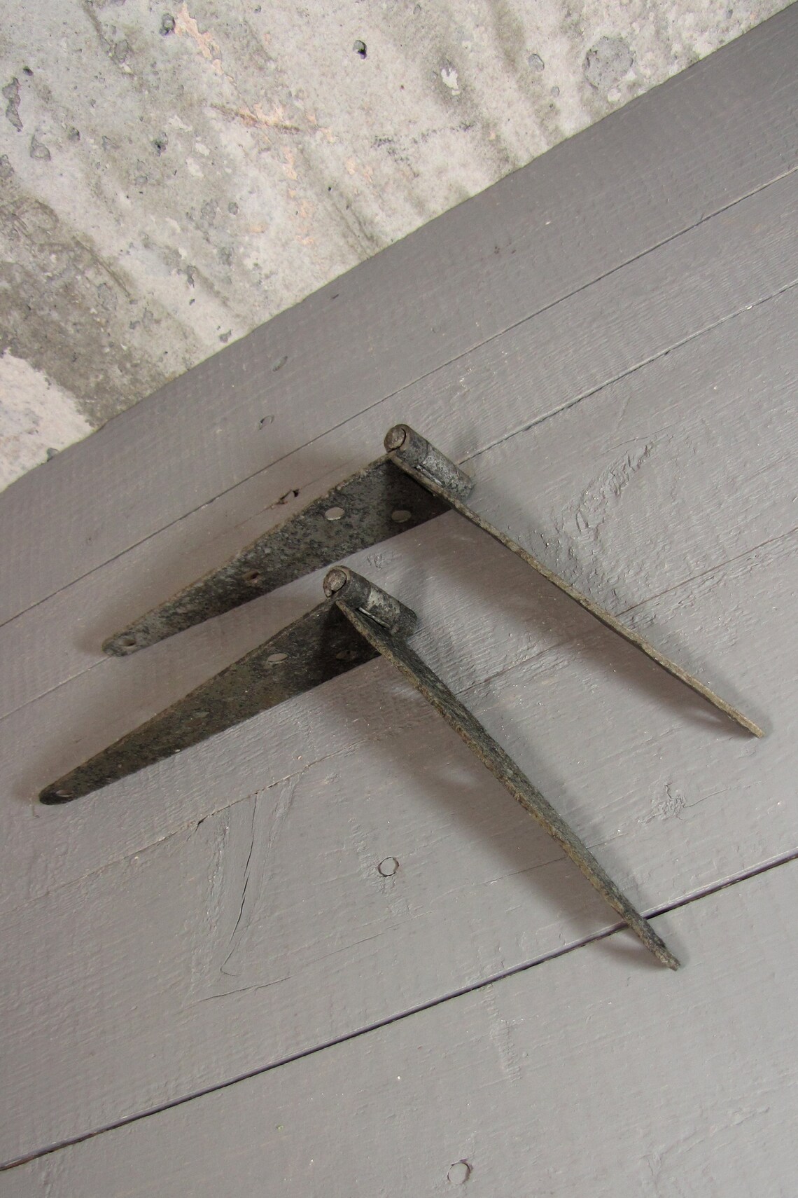 Vintage Pair of Small Industrial Rustic Metal Barn Gate Strap | Etsy