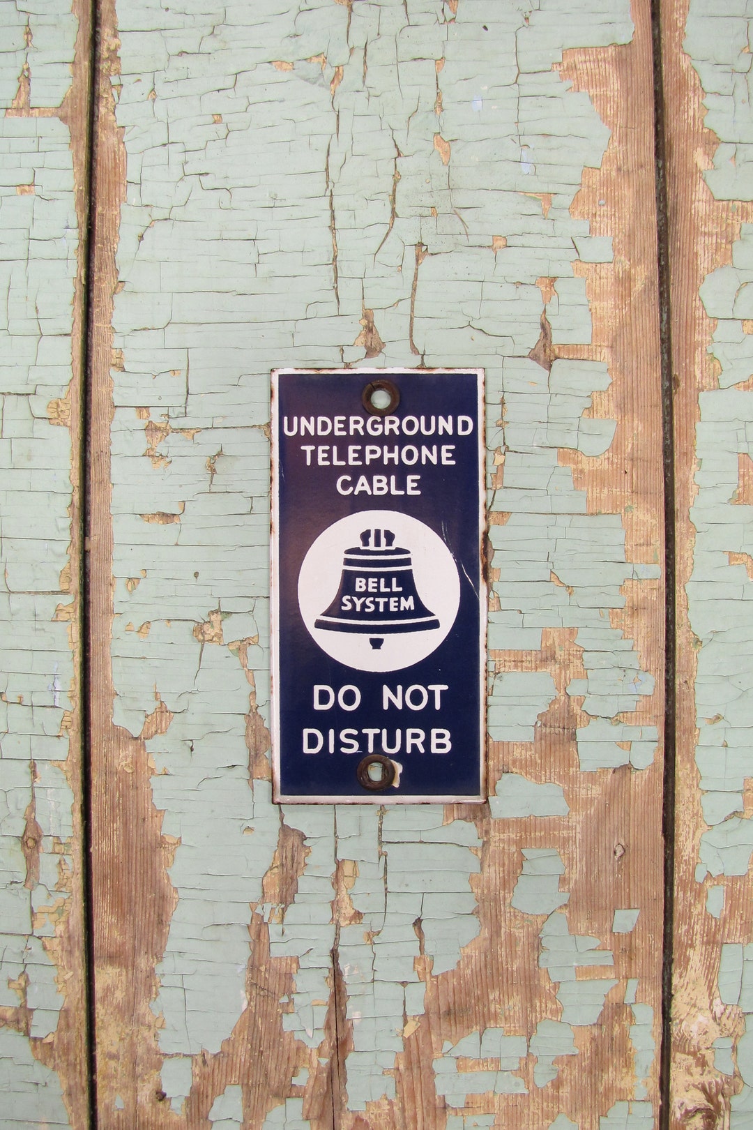 Vintage Bell System Sign Enamel Authentic Do Not Disturb Underground ...