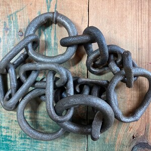 Vintage Iron Chain With Loops Heavy Duty Farm Tool Hardware - Etsy