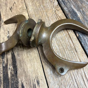 Vintage Pair of Cast Brass Swivel Mount Oar Locks Set of 2 Oarlocks ...