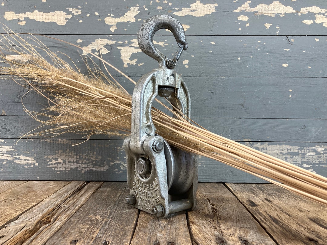Vintage Lineman's Construction Pulley With Hook Campbell Specialty Co ...