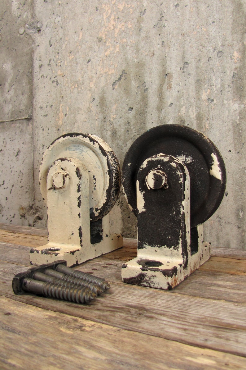 Vintage Pair of Iron Pulleys From Allen Rogers Mill Laconia NH ...