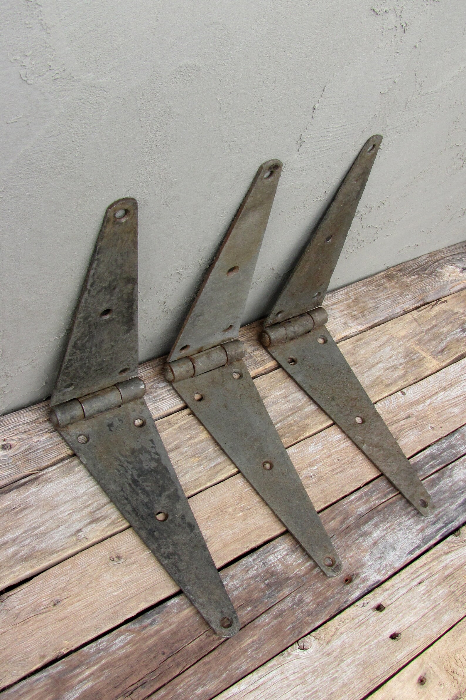 Vintage Large Set of 3 Industrial Rustic Metal Barn Door Strap | Etsy